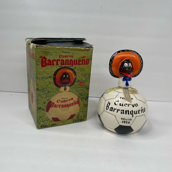 Accents | 197 Mexico Tequila Cuervo World Soccer Ball Crow Decanter ...
